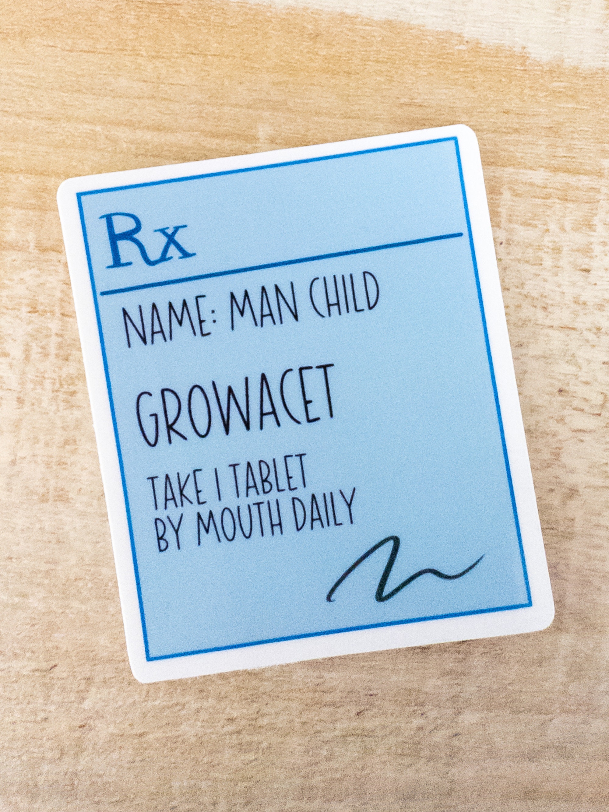 Funny Prescription Sticker Joke Rx Decal Grow a Pair Man - Etsy