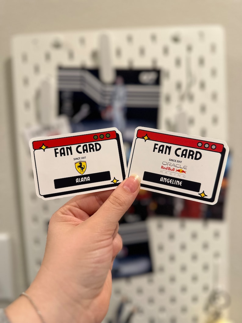 Formula 1 Customizable Fan Card Sticker - F1 (old Scuderia) - Etsy