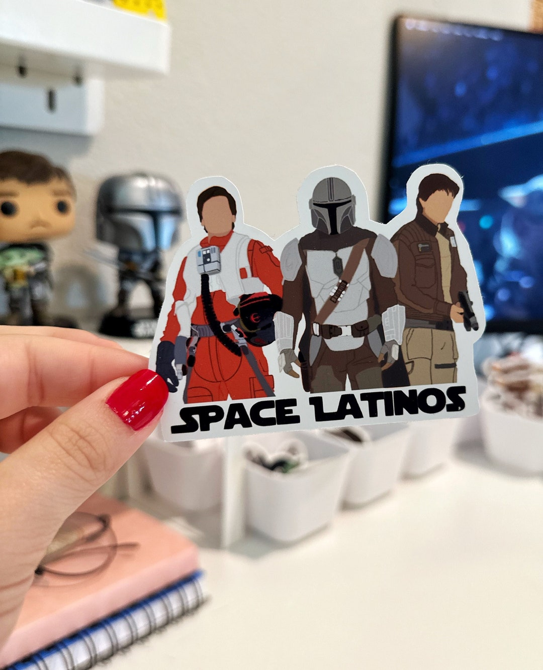 Space Latinos Sticker - Star Wars, Mandalorian, Poe Dameron, Cassian ...