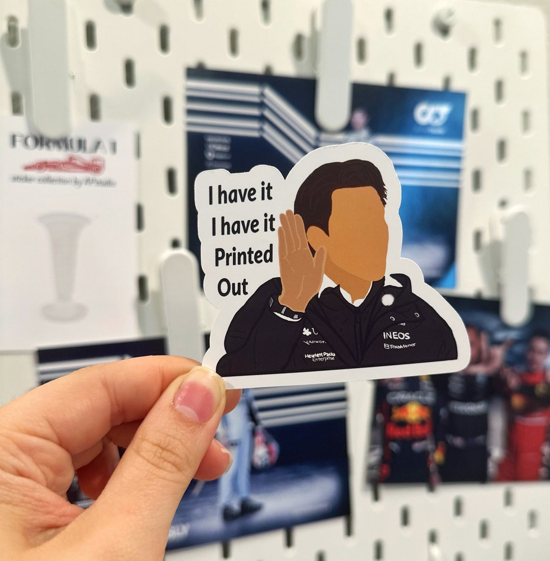 Toto Wolff Sticker Formula 1 Mercedes Formula 1 Memes F1 Toto Etsy