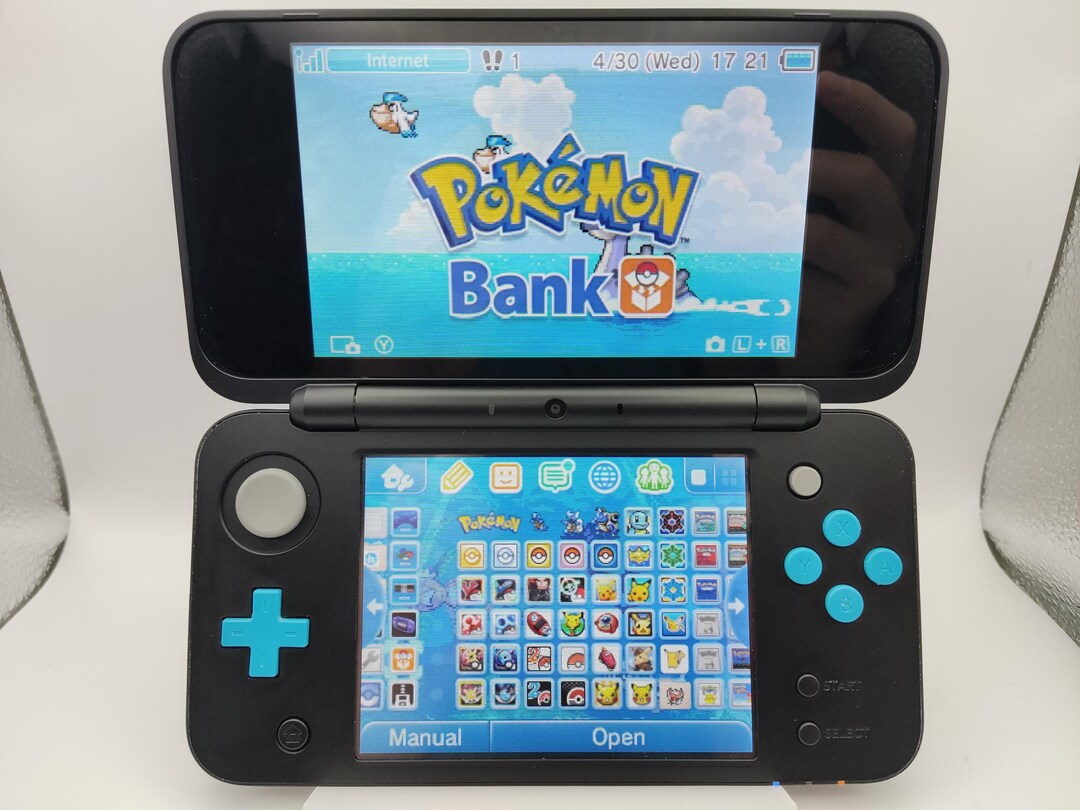 Custom Black/turquoise New Nintendo 2DS XL W/ 128GB - Etsy