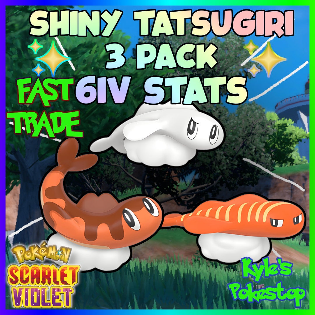 6IV Shiny Tatsugiri 3 Pack // Pokemon Scarlet and Violet // Lvl100 ...