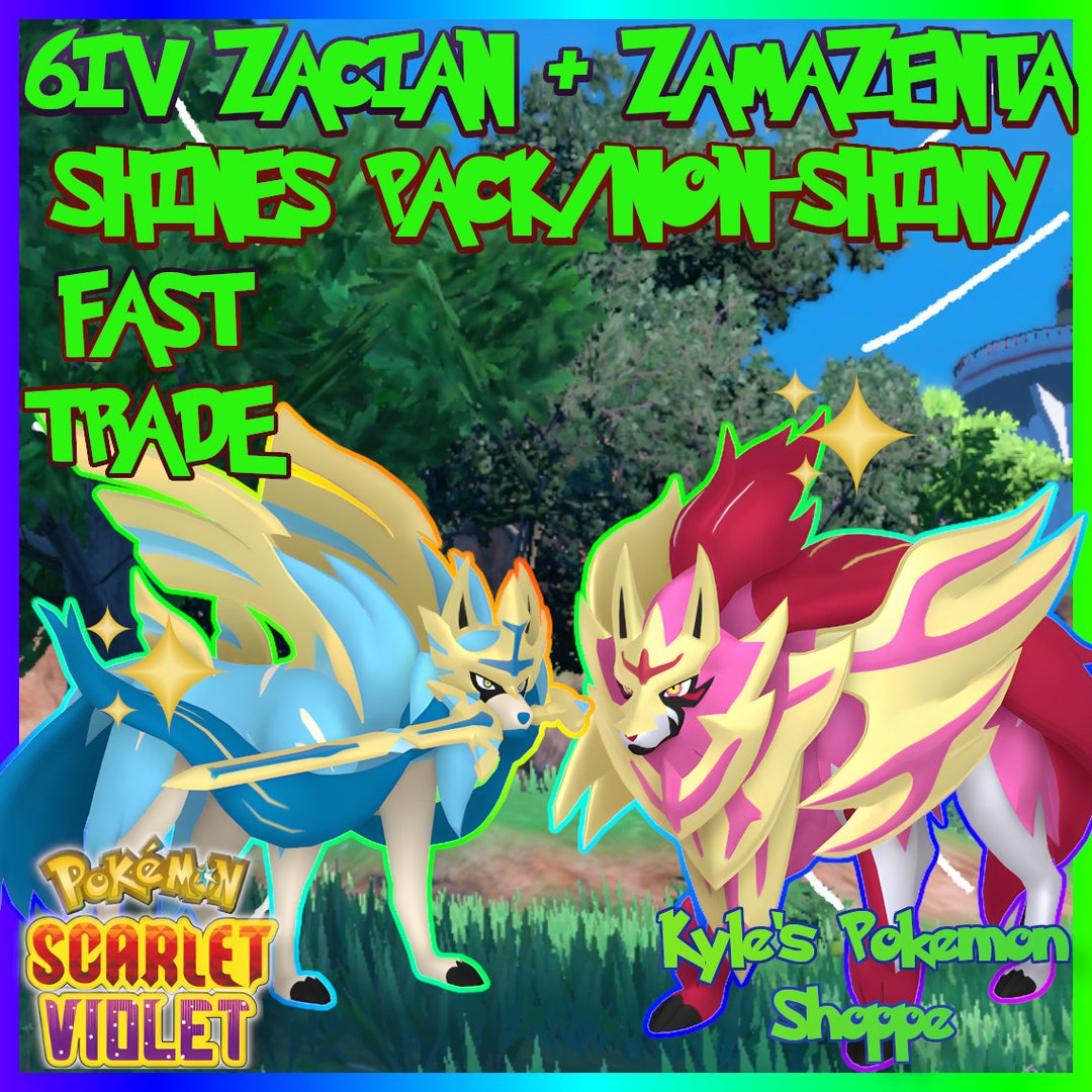 6IV Shiny Zacian Zamazenta // Pokemon Scarlet and Violet // Lv100 // Fast Trade // SV // Battle ...