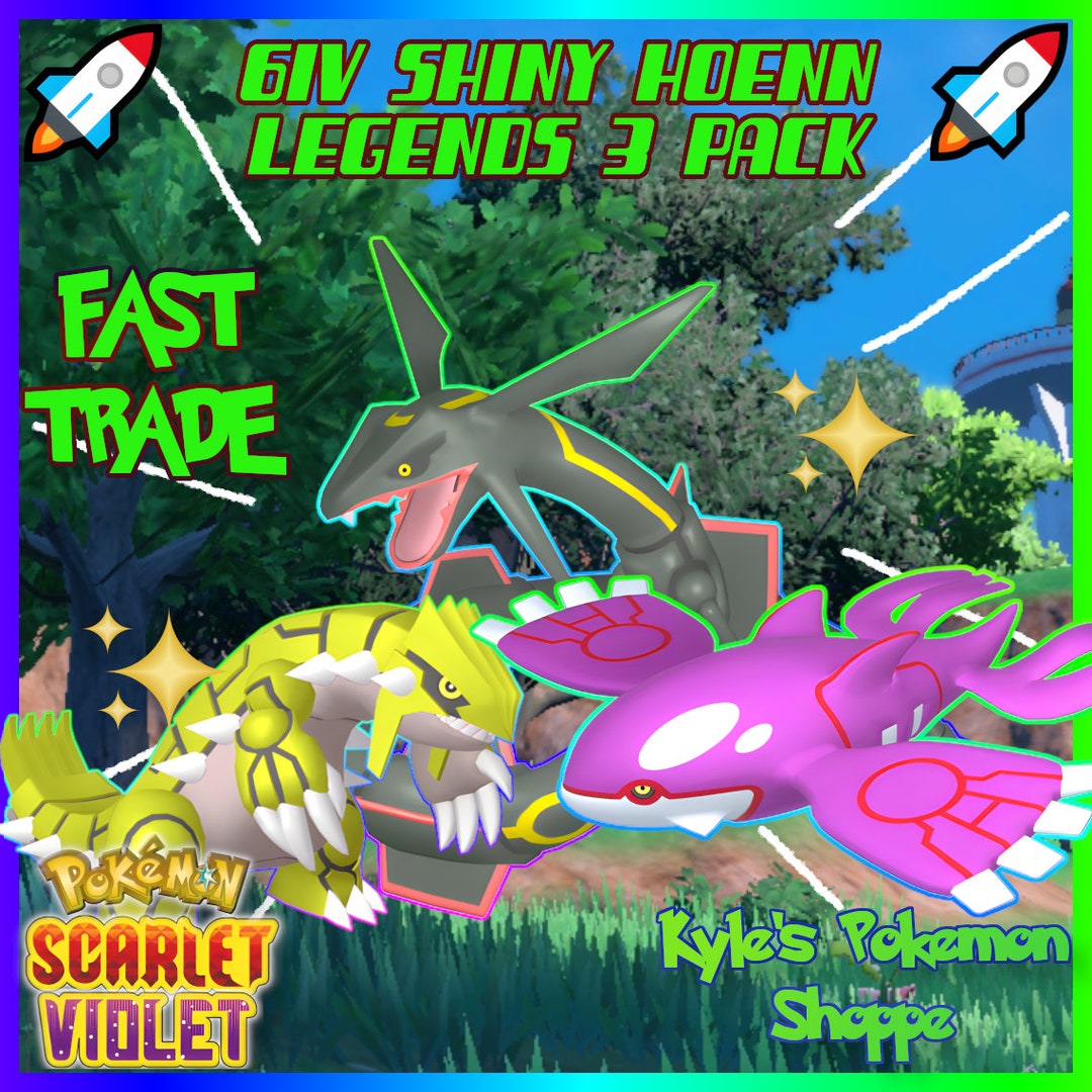 6IV Shiny Rayquaza Groudon Kyogre // Pokemon Scarlet and Violet // Lv100 // Fast Trade // SV ...