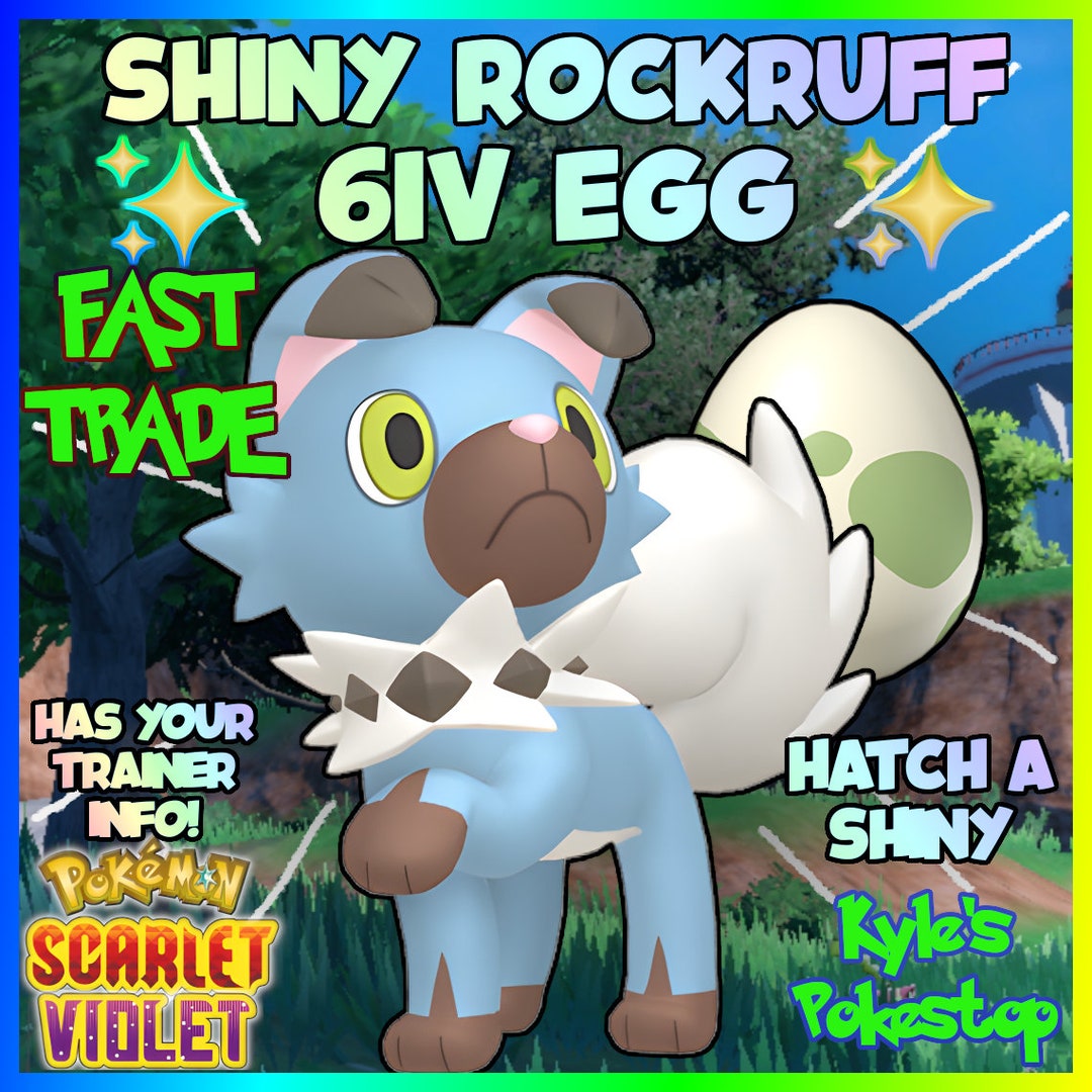6IV Shiny Rockruff EGG // Pokemon Scarlet and Violet // Fast Trade ...