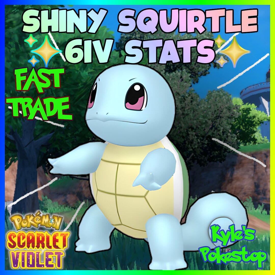 6IV Shiny Squirtle // Pokemon Scarlet and Violet // Lvl5 // Fast Trade ...