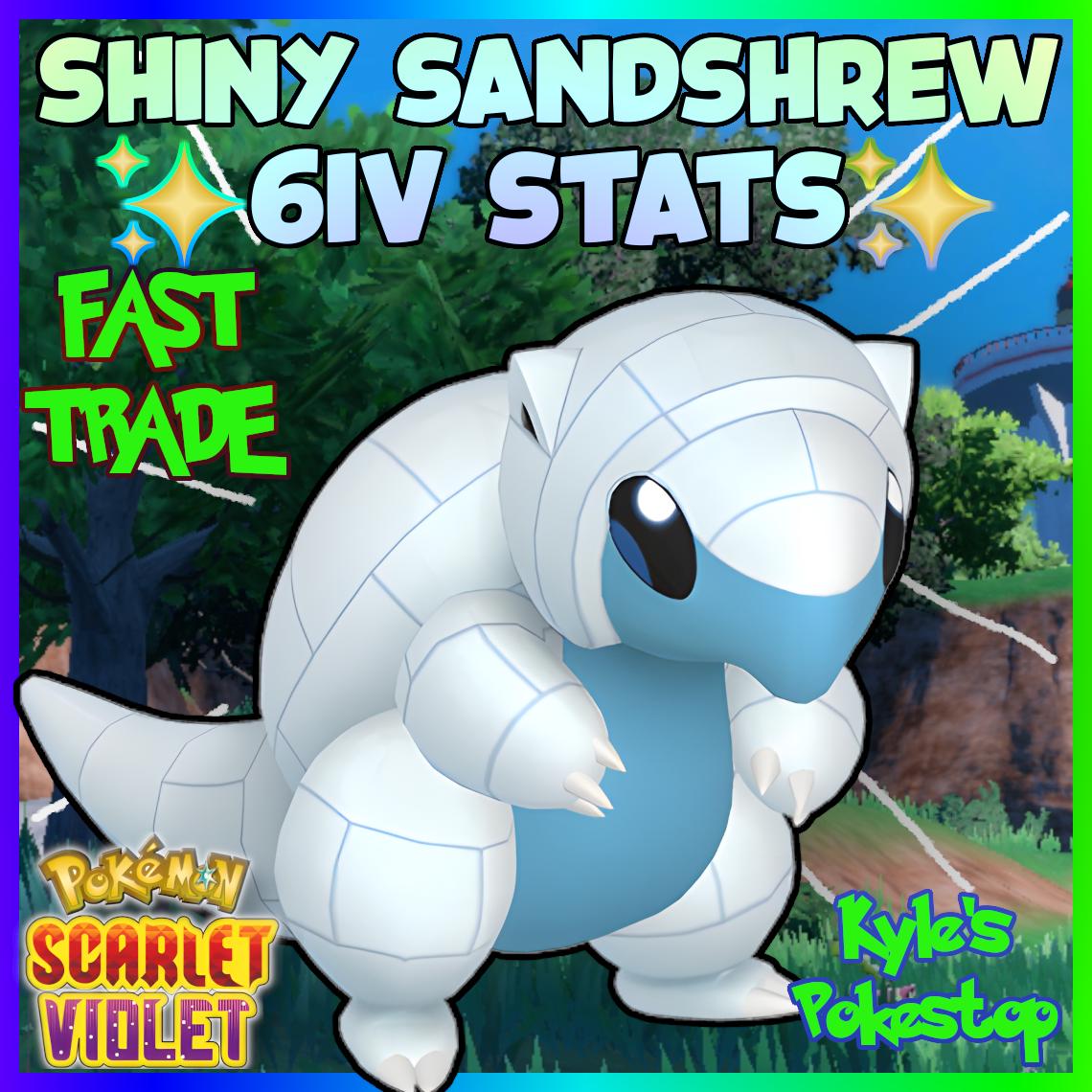 6IV Shiny Alolan Sandshrew // Pokemon Scarlet and Violet // Lvl5 // Fast Trade // SV //free Item ...