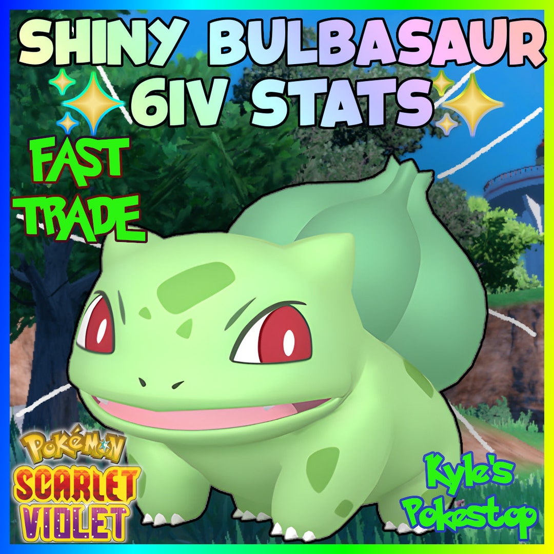 6IV Shiny Bulbasaur // Pokemon Scarlet and Violet // Lvl5 // Fast Trade ...