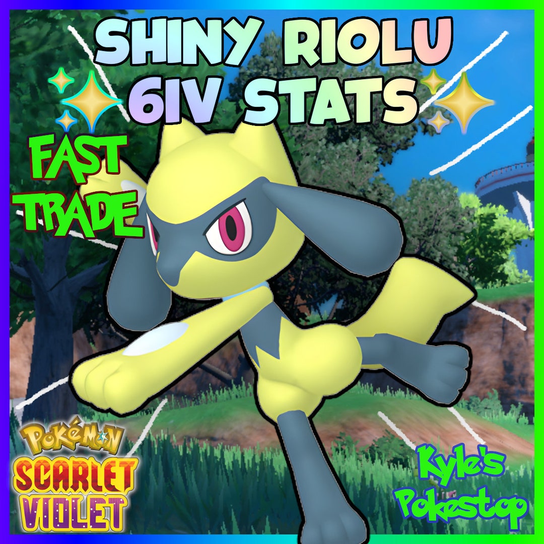 6IV Shiny Riolu // Pokemon Scarlet and Violet // Lvl5 // Fast Trade ...