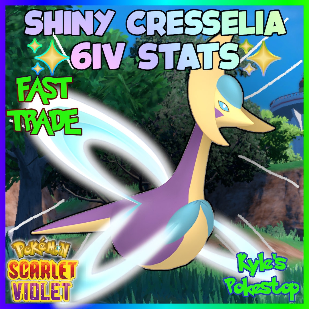6IV Shiny Cresselia // Pokemon Scarlet and Violet // Lv100 // Fast ...