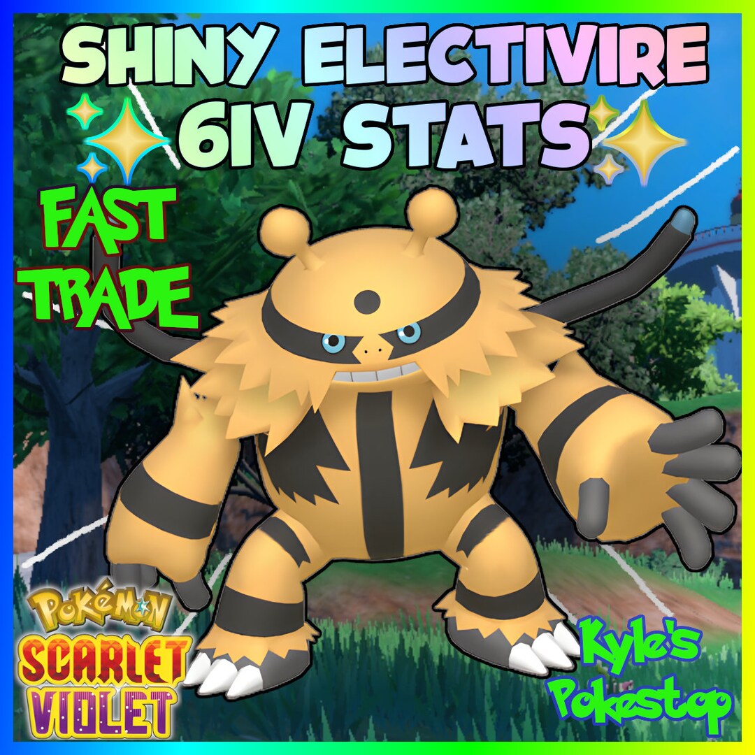 6IV Shiny Electivire // Pokemon Scarlet and Violet // Lvl100 // Fast Trade // SV //free Item - Etsy