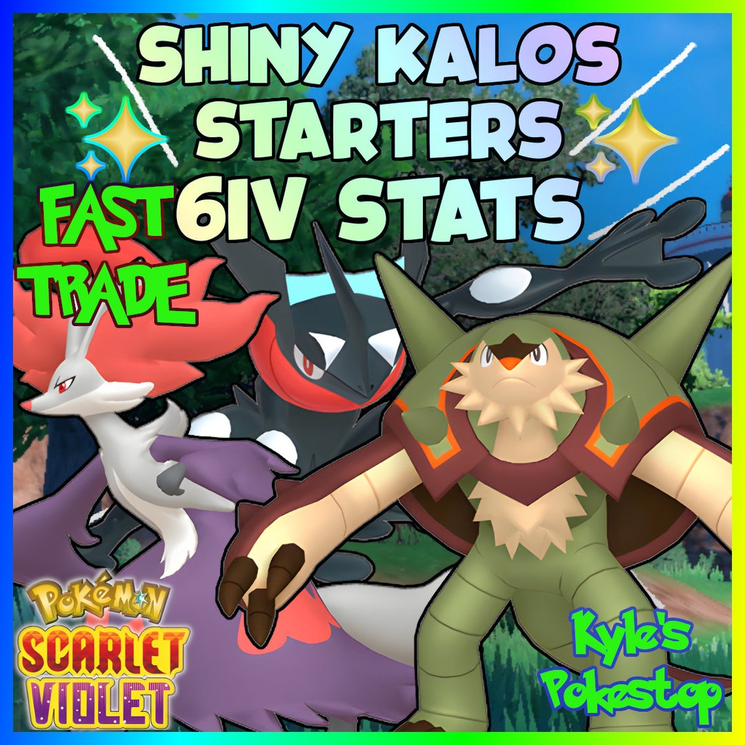 6IV Shiny Greninja + Delphox + Chesnaught 3 Pack // Pokemon Scarlet and Violet // Lv100 // Fast ...