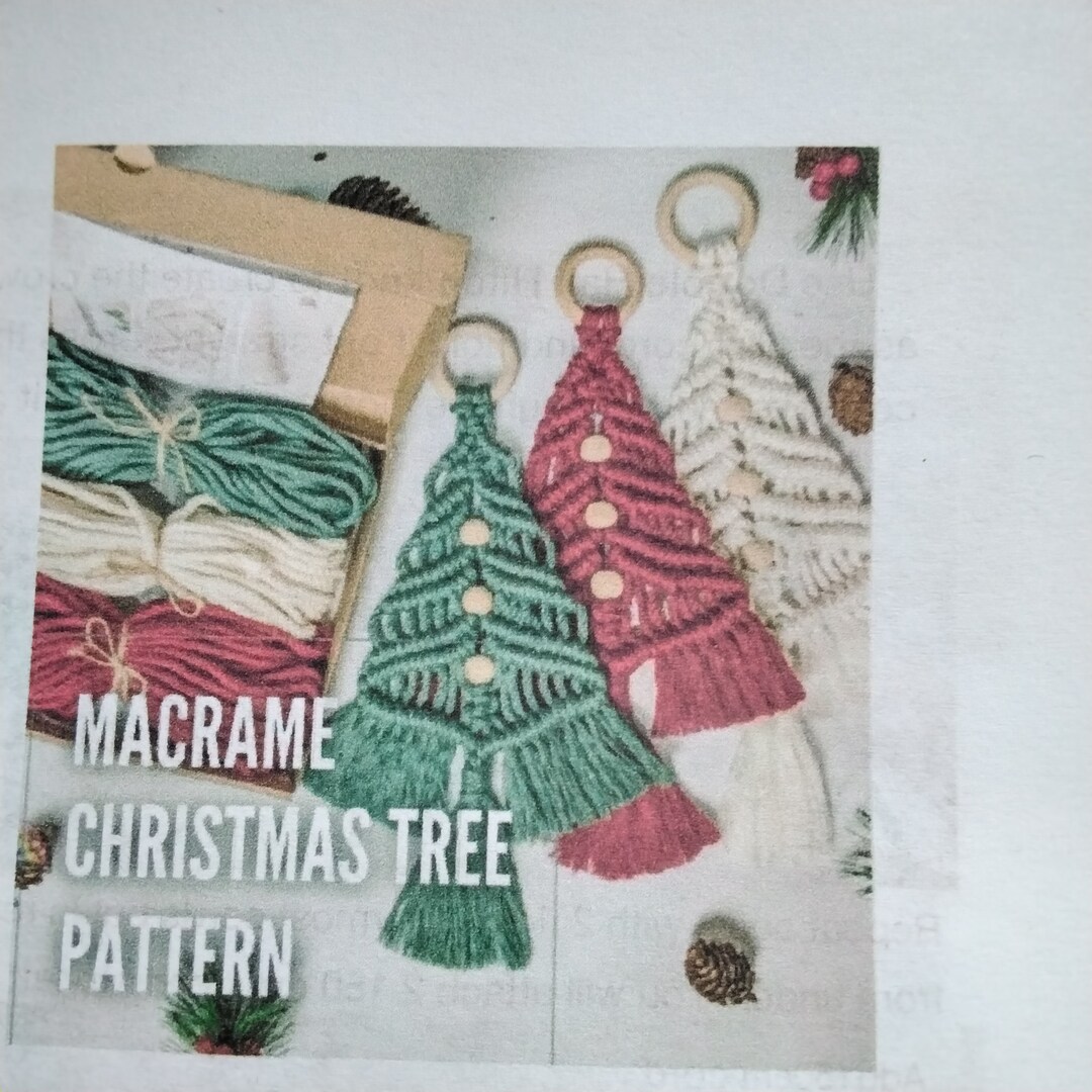 Macrame Christmas Tree Craft Kit,3 Pieces Wool Christmas Tree Diy Kit ...