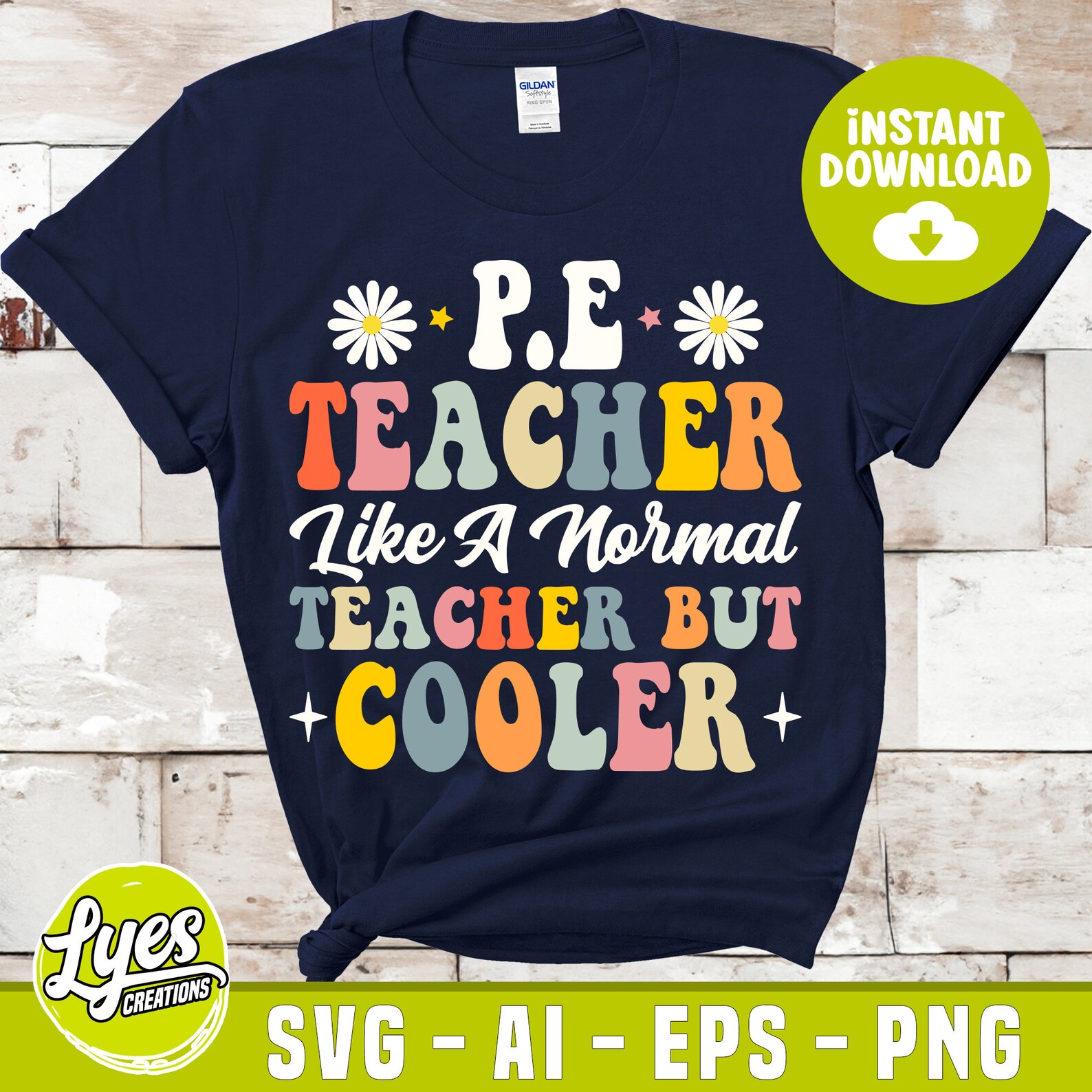 PE Teacher Like A Normal Teacher but Cooler SVG, Funny PE Teacher, P.E ...
