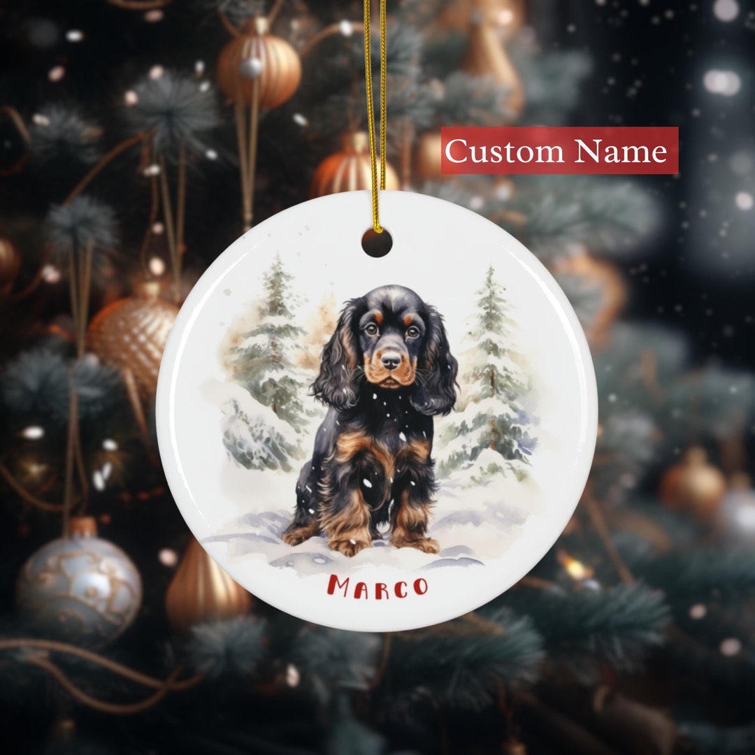 Personalized Cocker Spaniel Christmas Ornament, Spaniel Lover Gift - Etsy