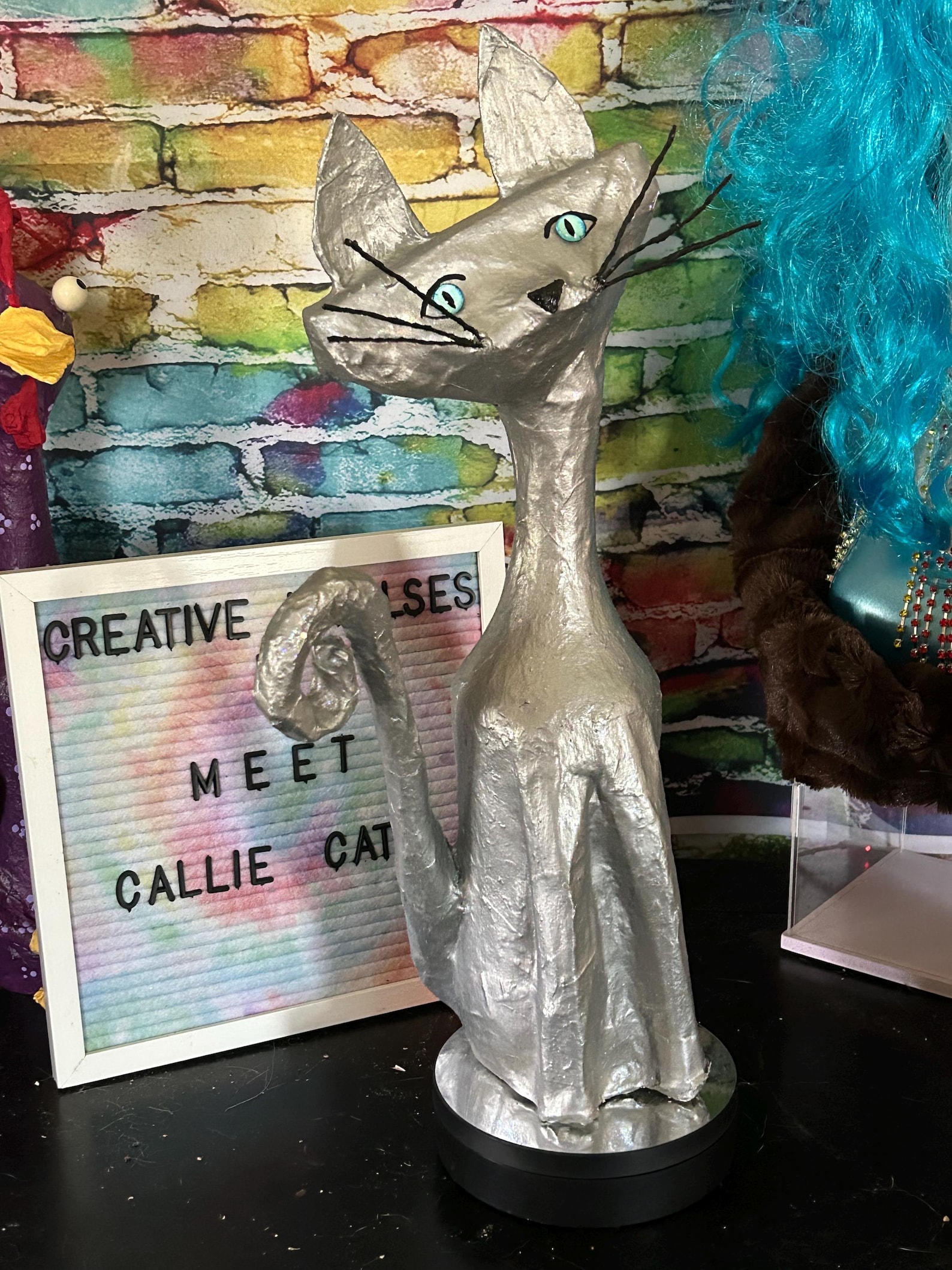 Paper Mache Cat Sculpture: "callie" - Etsy