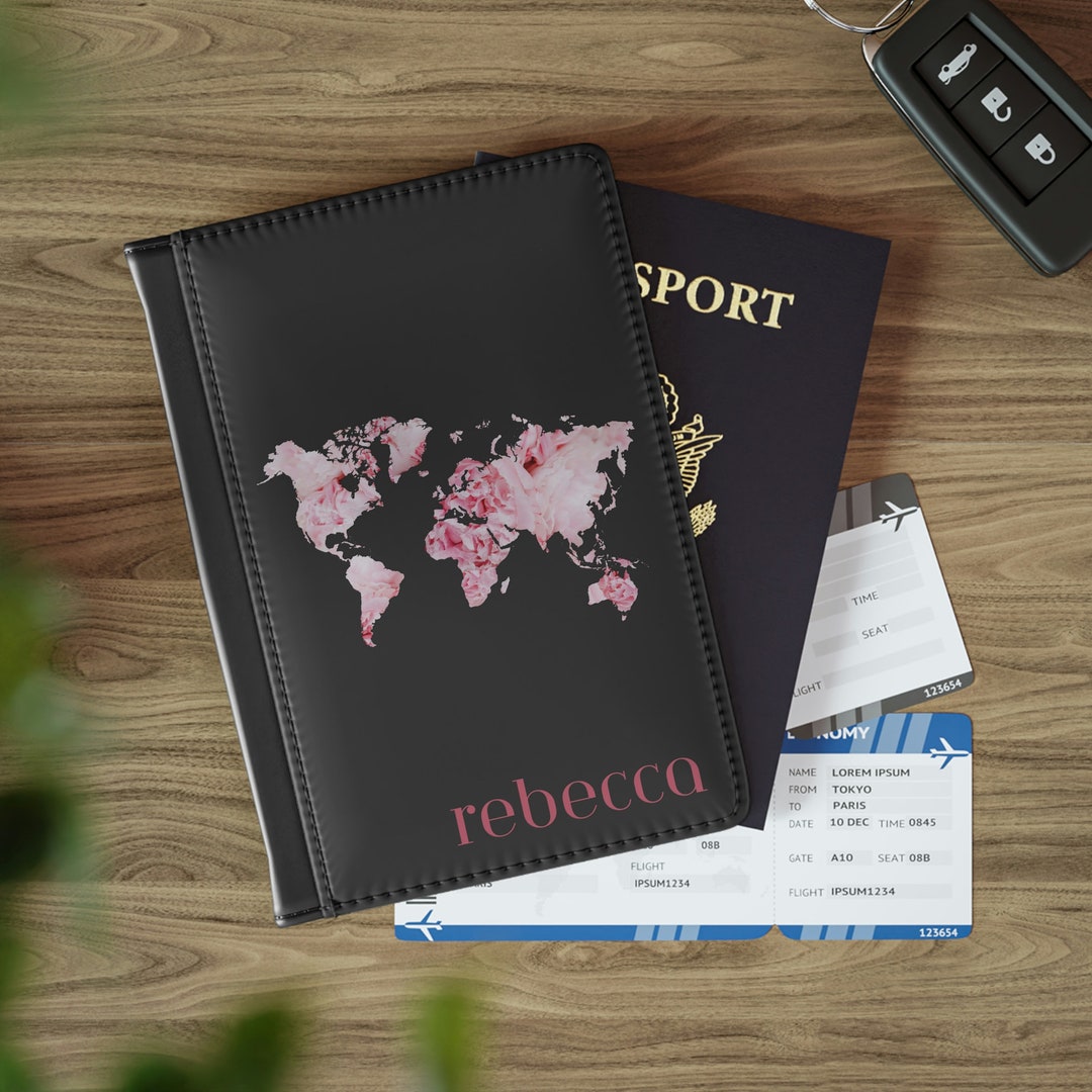 Personalized Pink World Travel Passport Cover Pink Passport - Etsy ...