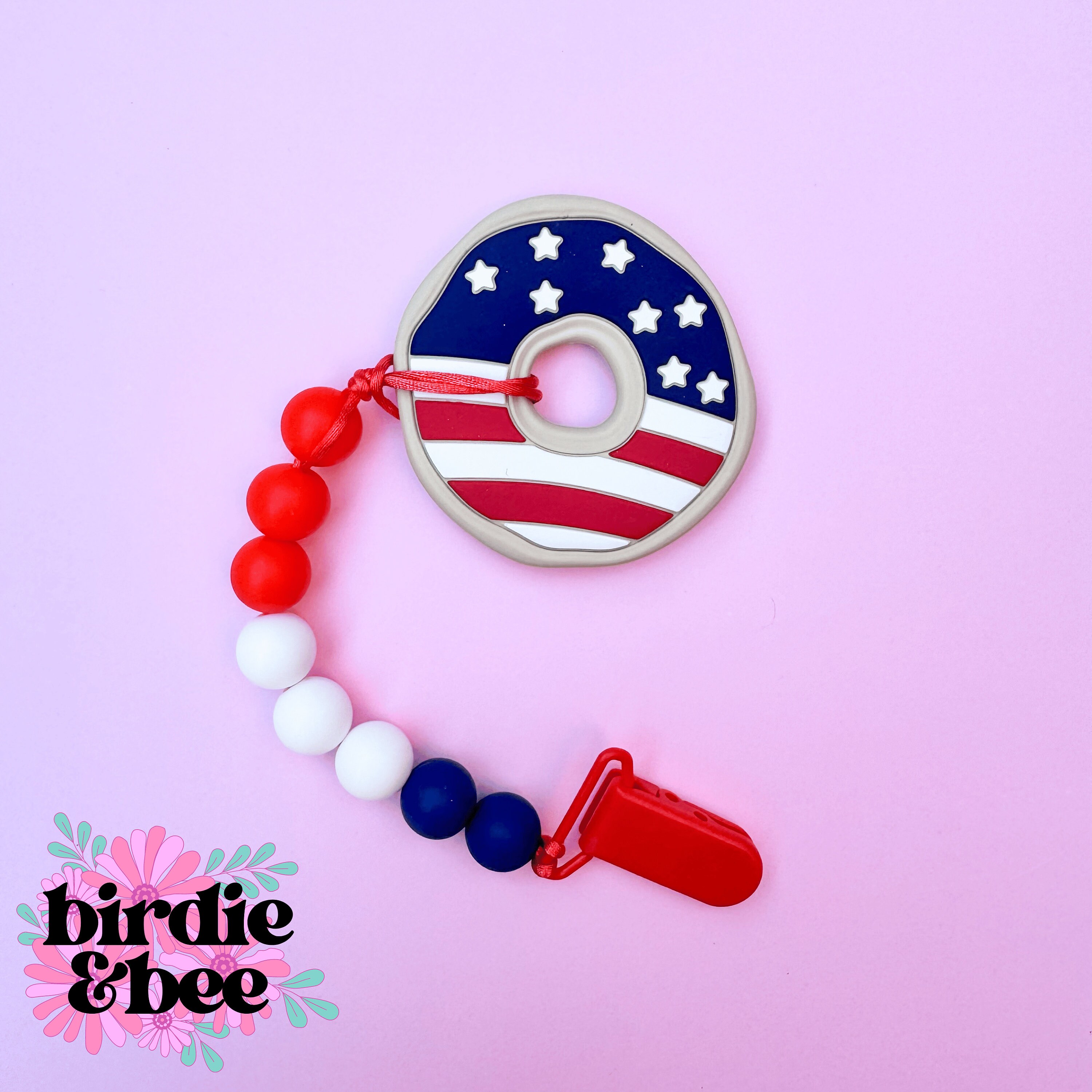 USA Donut Pacifier Clip, Newborn, American Colors, Babies, Pregnancy ...