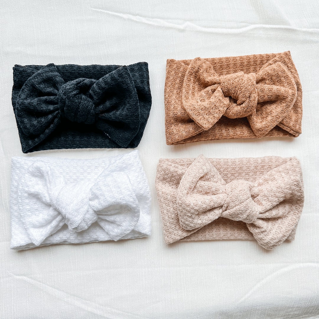 Waffle Cotton Baby Headband, Texture Baby Headwrap, Lightweight Baby ...