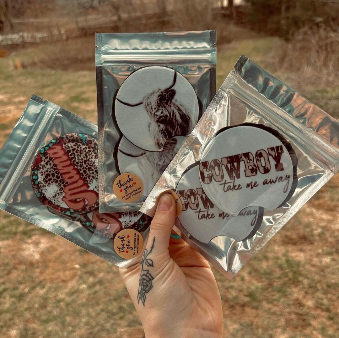 Western Car Coasters - Etsy