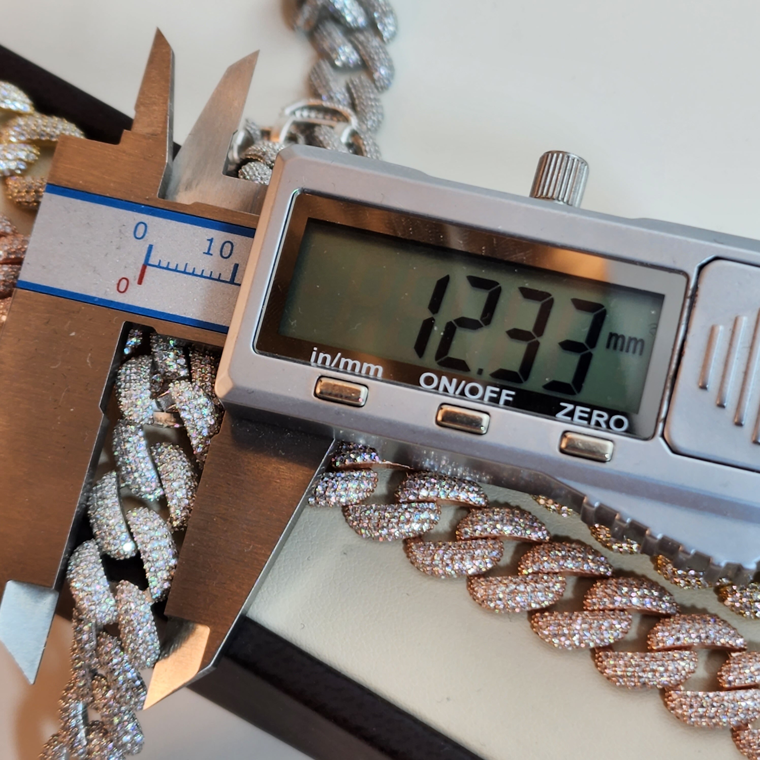 Iced Out Miami Cuban Chain, Silver Zircon Pave Necklace, Hip Hoop ...