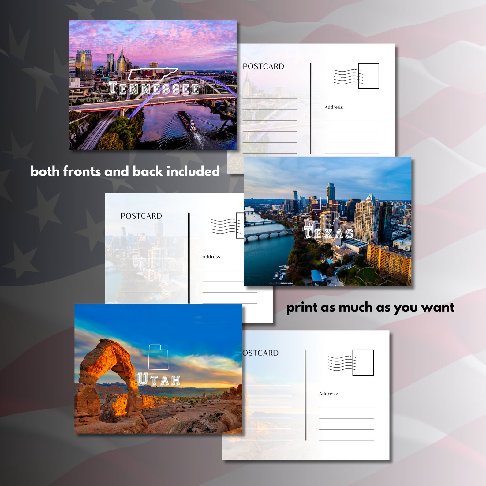 US Postcards 50 States United States Geography Homeschool Homeschooling ...