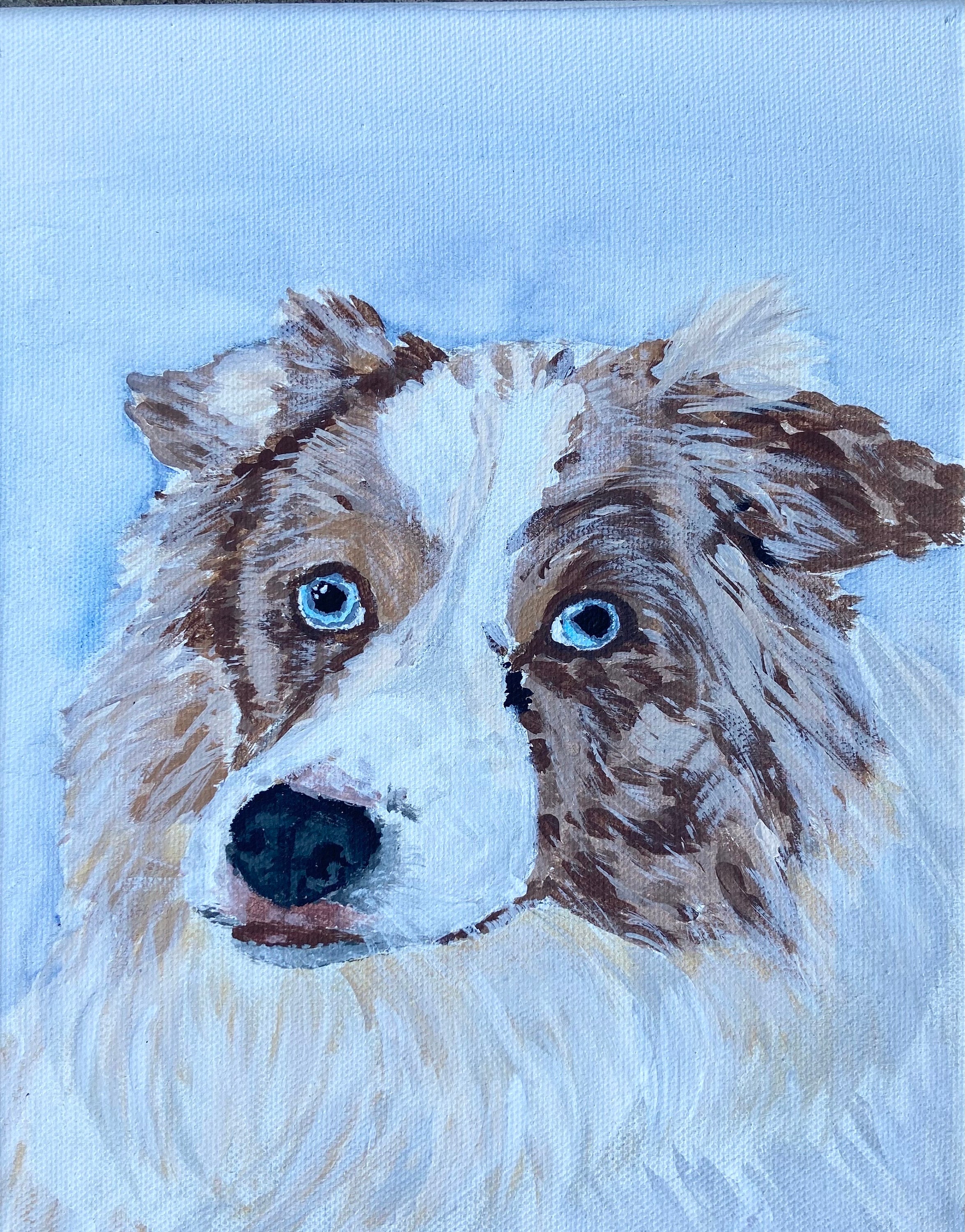 Custom Hand Painted Acrylic Dog Portrait - Etsy