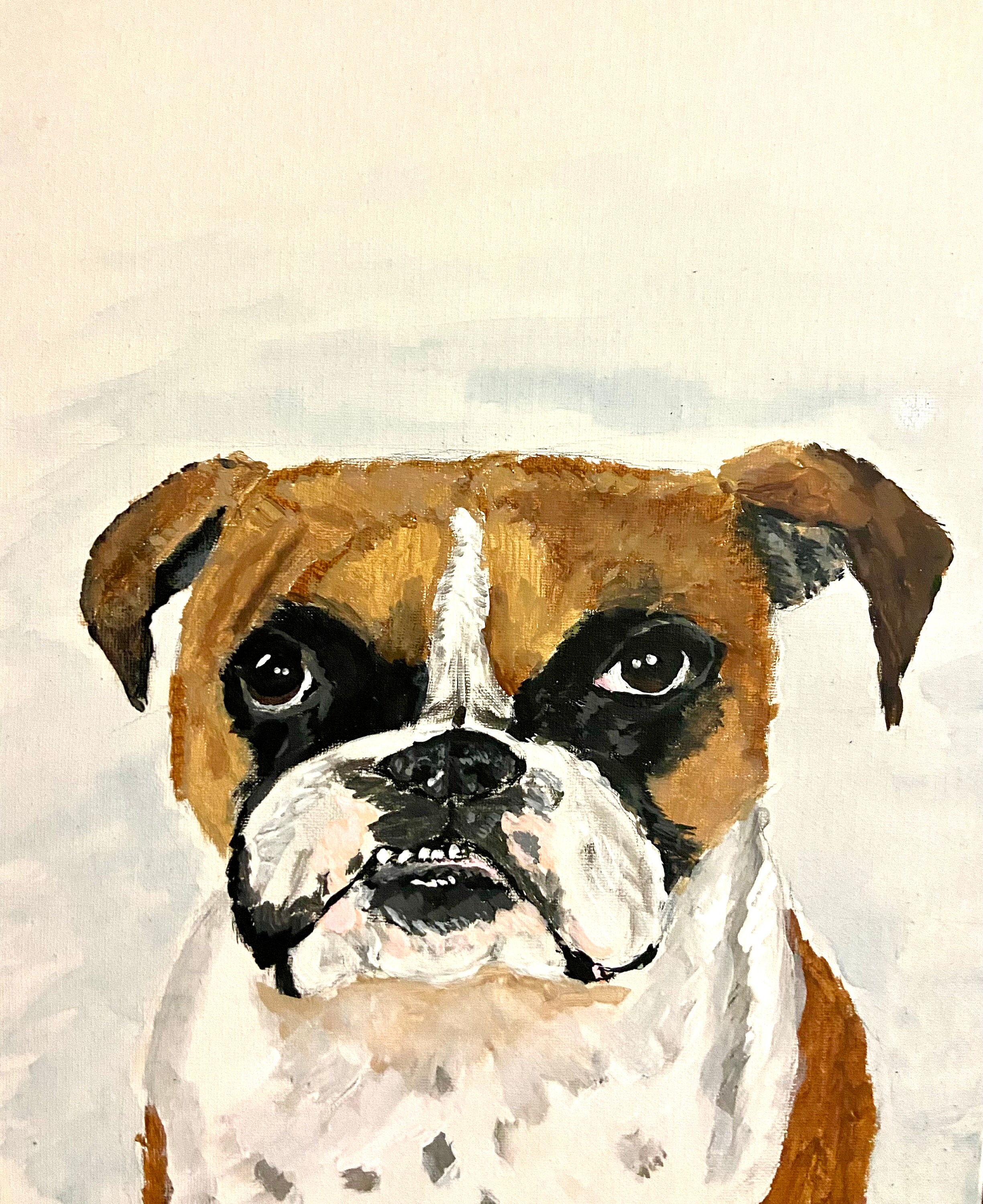 Custom Hand Painted Acrylic Dog Portrait - Etsy