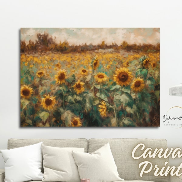 Sunflower Canvas - Etsy