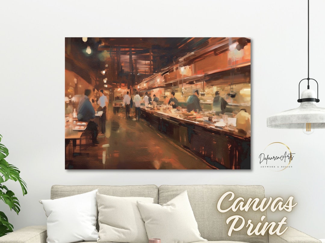 Scene From an Outdoor Dining Canvas Print Wall Art - Impressionism ...