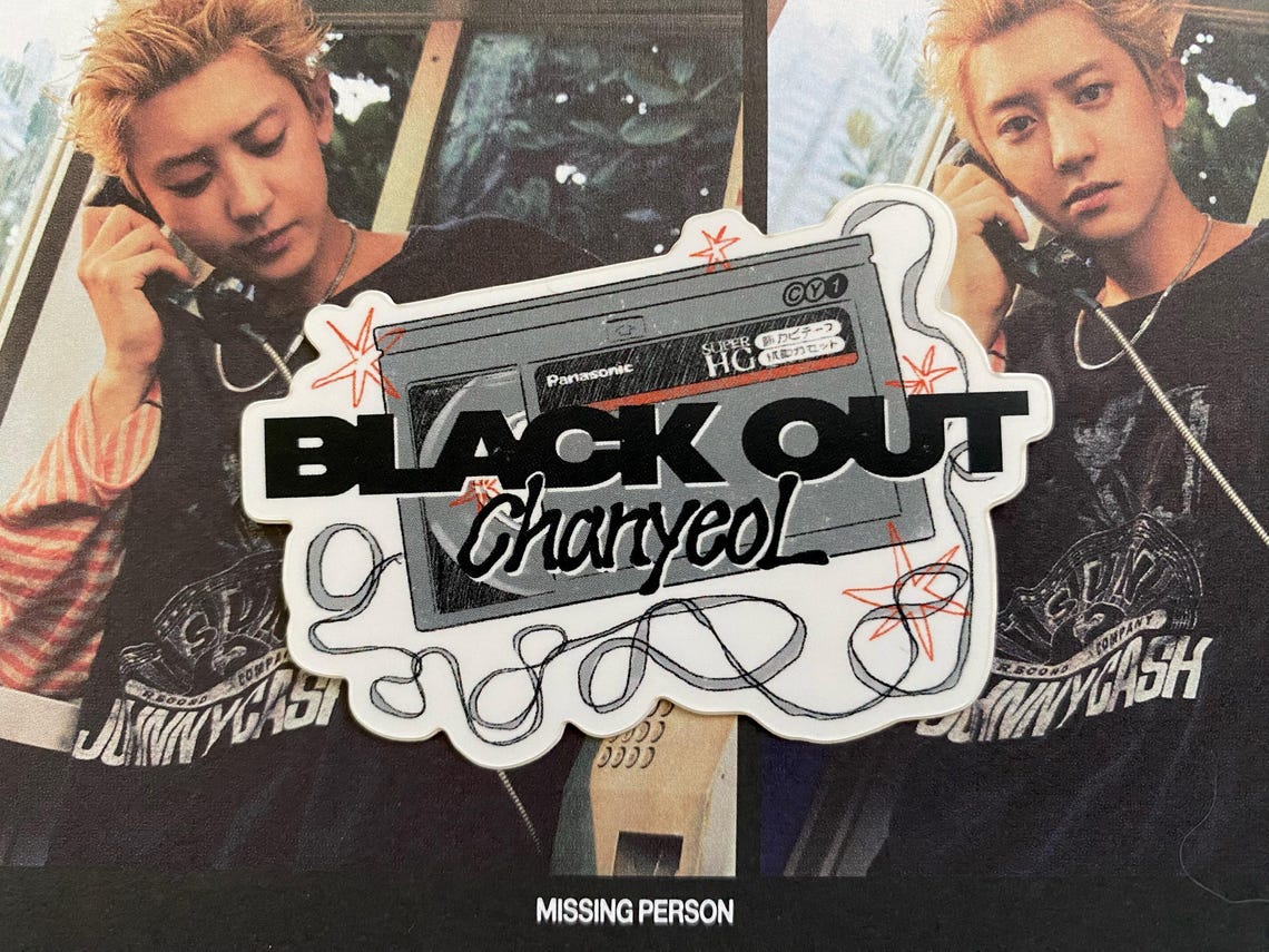 Chanyeol Black Out Vinyl Sticker / Exo - Etsy