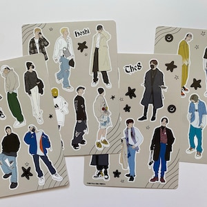 Seventeen Member Fashion Sticker Sheets / Kpop Planner Journaling ...