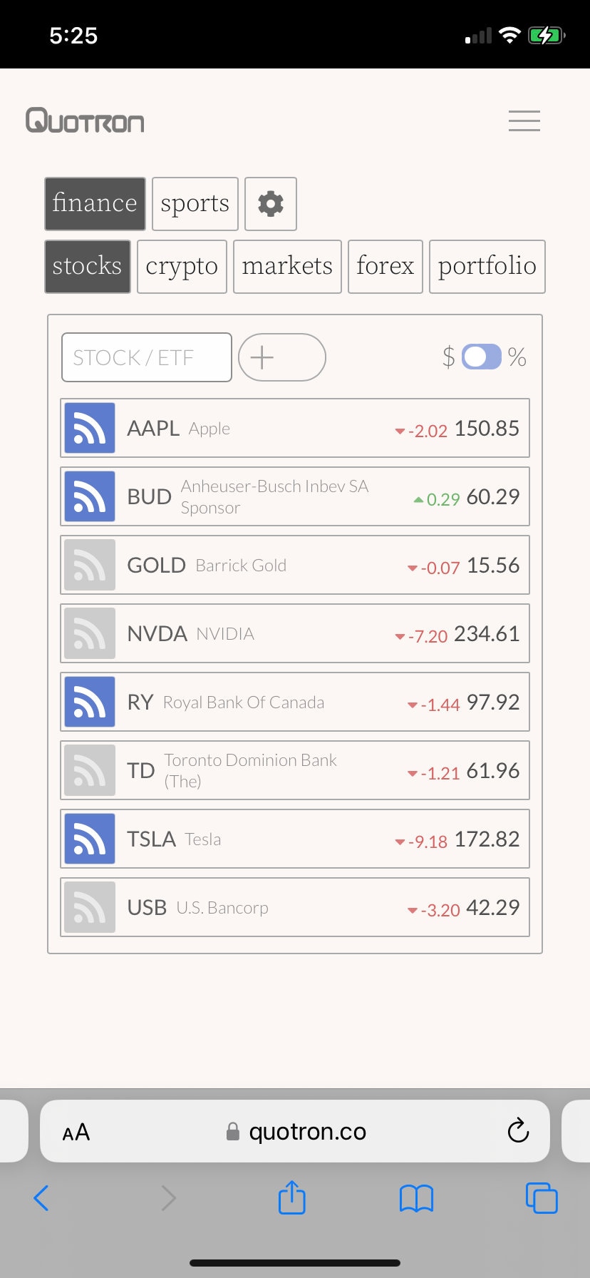 Quotron Stock Ticker, Markets, Crypto, Forex, Sports & More - the "wolf ...