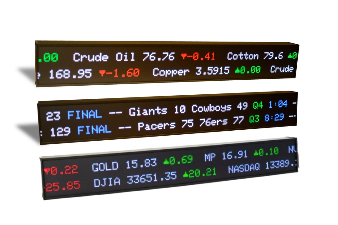 Quotron Stock Ticker, Crypto & Forex Ticker triple-play 3 Pack - Etsy