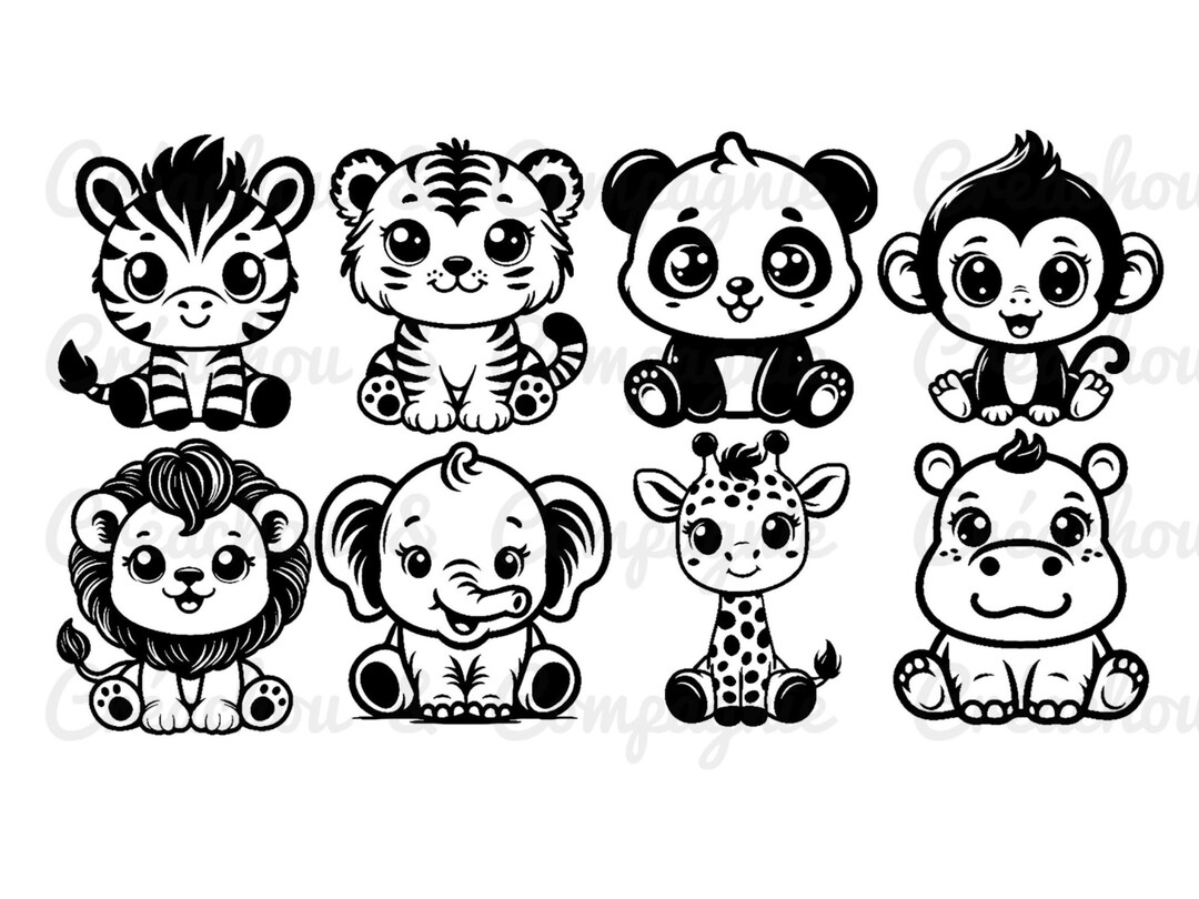 PNG SVG File Bundle Baby Animals, for Cricut - Etsy