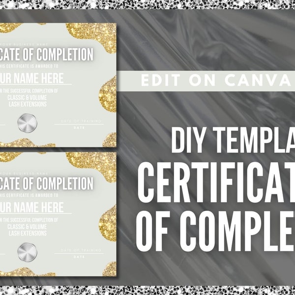 Certificate of Completion Hair Stylist Template - Etsy
