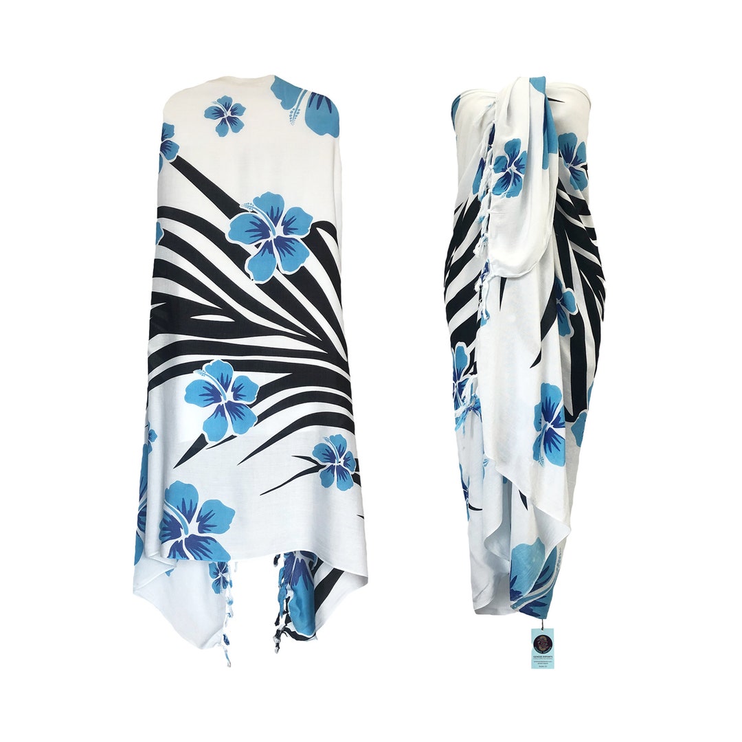Sarong Beach Wraps From Bali Tropical Flowers & Sea - Etsy