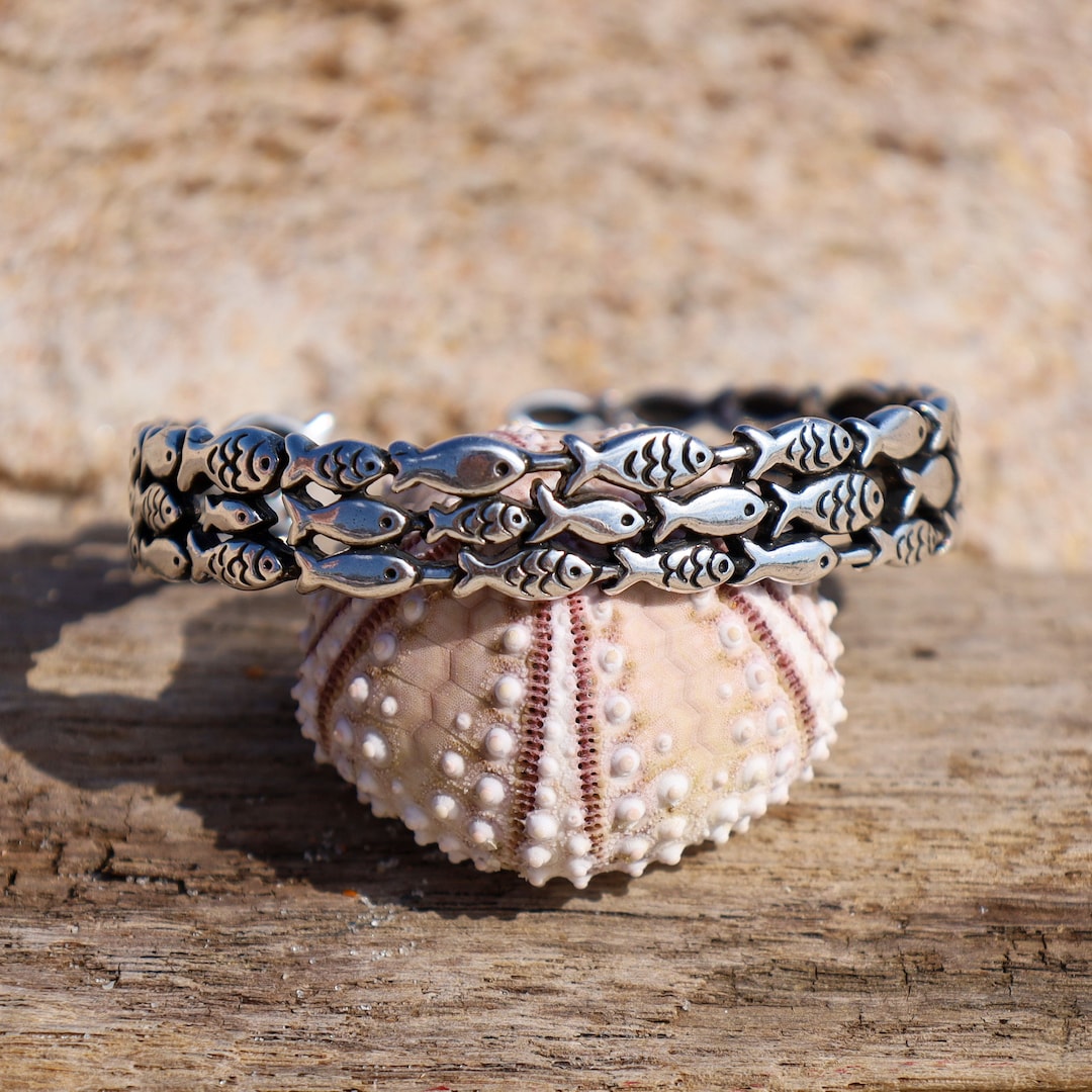 Fish Bracelet | Beach Bracelets for Women and Girls, Sterling Silver ...