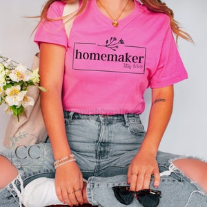 Homemaker Shirt Bible Verse Titus 2 Christian Women Homesteading Mama ...