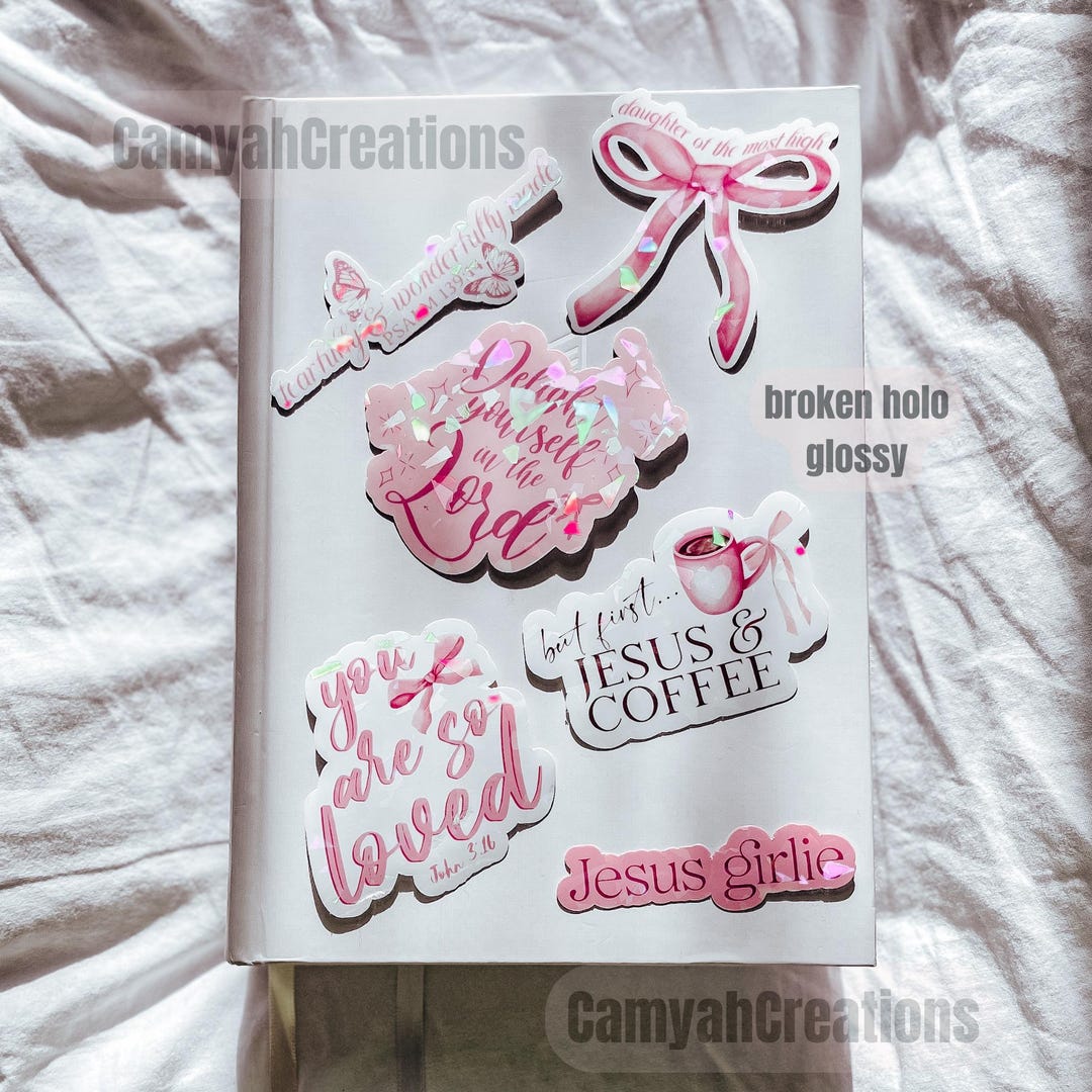 Christian Stickers Jesus Girlie Delight Yourself in the Lord Croquette ...