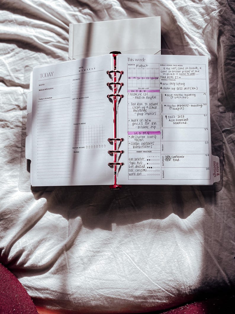 Bible Study Binder Christian Planner | SOAP Study | Sermon Notes ...