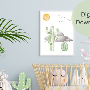 Desert Themed Nursey Room Decor Printable Wall Art Desert Decor Nursery ...