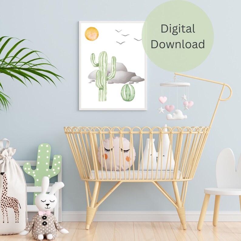 Desert Themed Nursey Room Decor Printable Wall Art Desert Decor Nursery ...