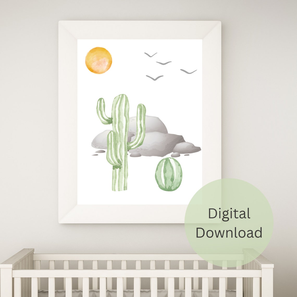 Desert Themed Nursey Room Decor Printable Wall Art Desert Decor Nursery ...