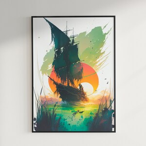 Ship Print | Ship Instant Download Printable Home Decor | Ship Digital ...