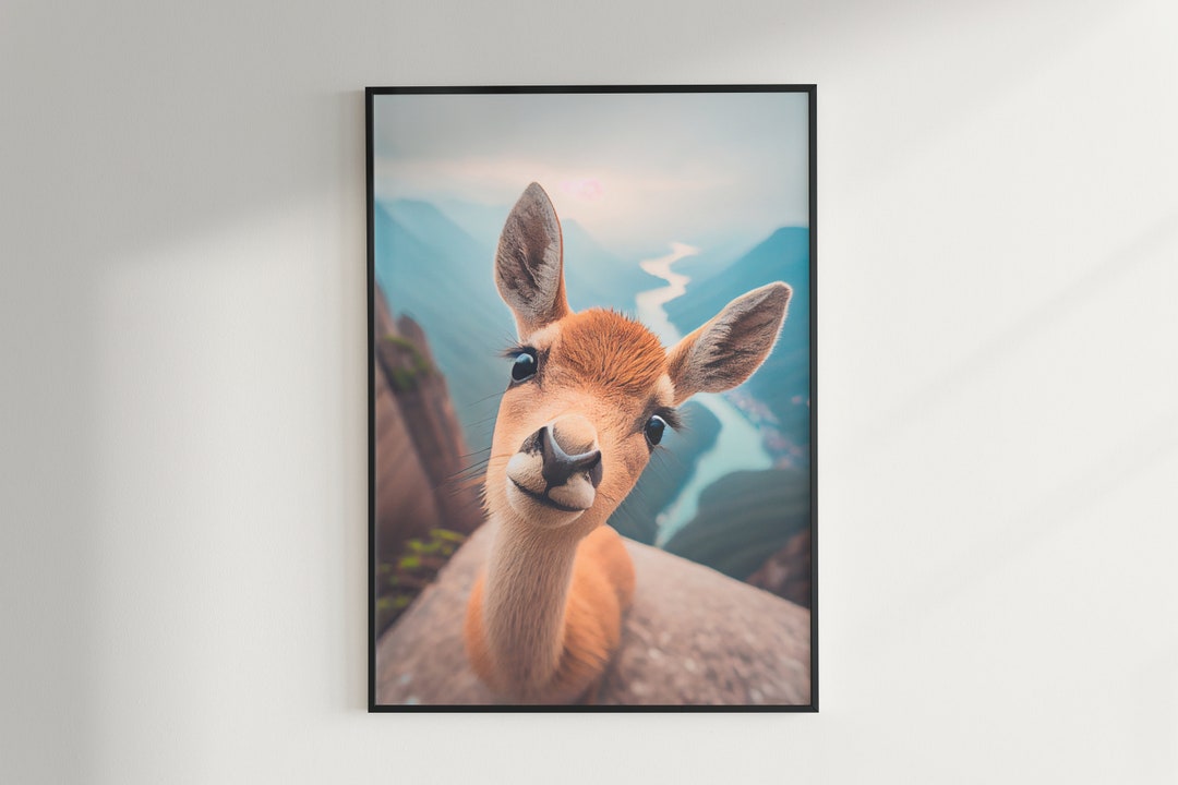 Crazy Deer Digital Print | Deer Instant Download Printable Home Decor ...