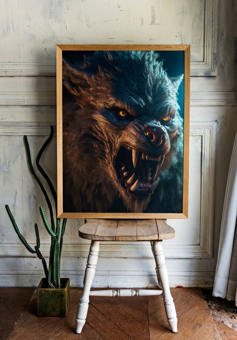 Werewolf Print | Werewolf Instant Download Printable Home Decor ...