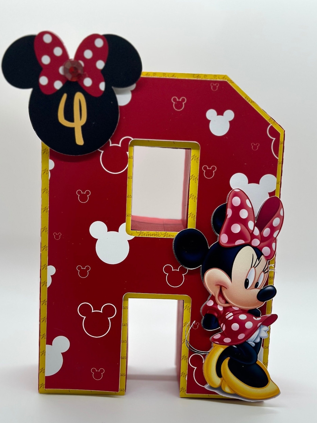 Minnie Mouse Theme 3D Letters - Minnie Mouse Party Decor - Etsy