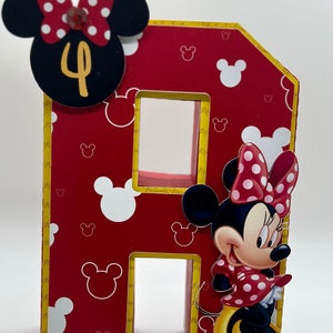 Minnie Mouse Theme 3D Letters - Minnie Mouse Party Decor - Etsy