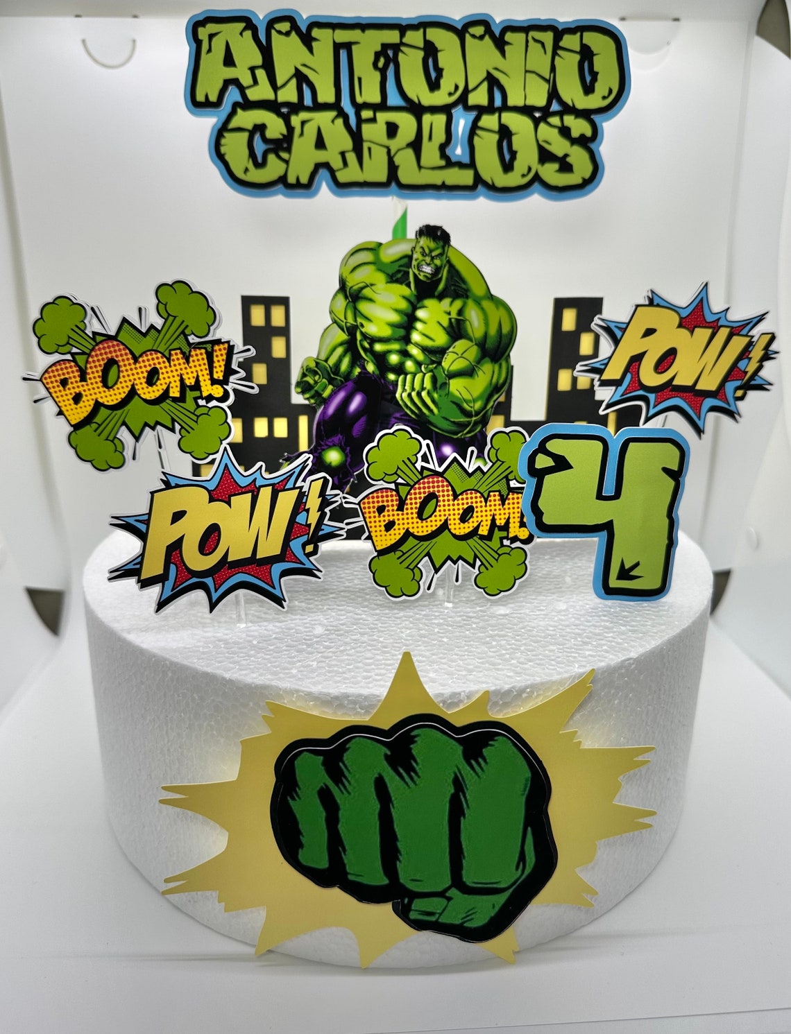 Hulk Inspired Theme Cake Topper - Hulk Party Decor - Etsy